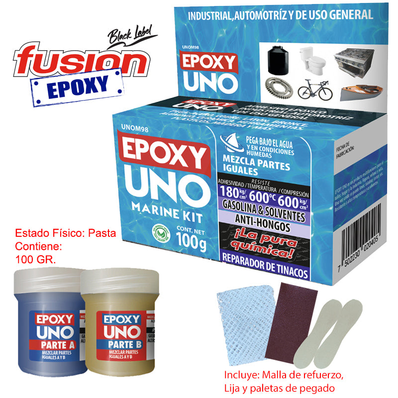 EPOXY UNO "FUSION EPOXY" 100 GRAMOS MARINO — IDEPOTSHOP